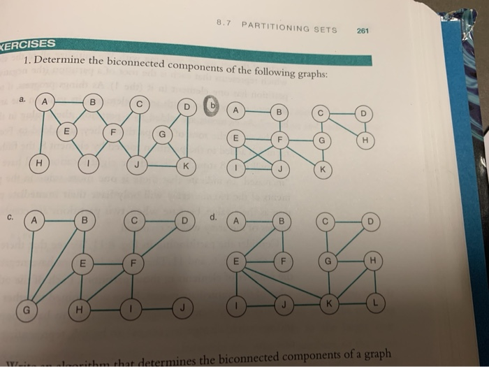 Solved 8.7 PARTITIONING SETS 261 KERCISES 1. Determine the | Chegg.com