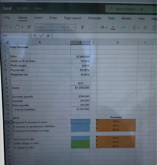 Solved Excel Online Structured Activity: Sales Increase | Chegg.com