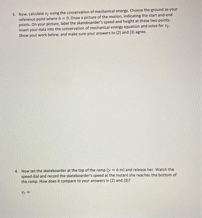 Solved Equations Conservation of Energy Wnc +KE,+PE = KE; + | Chegg.com