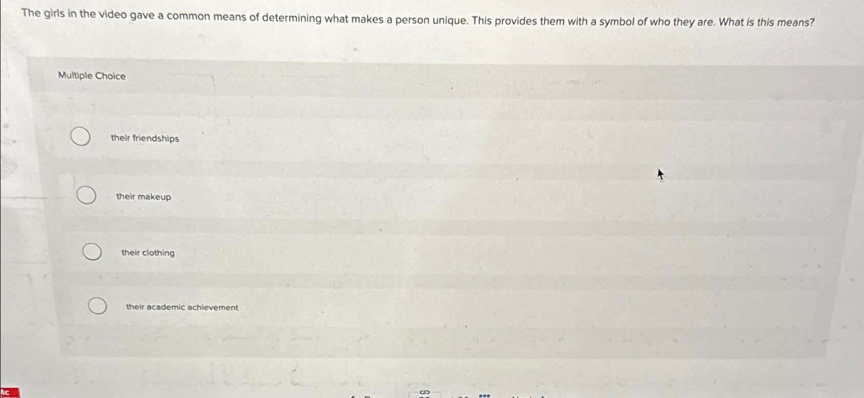 Solved The girls in the video gave a common means of | Chegg.com