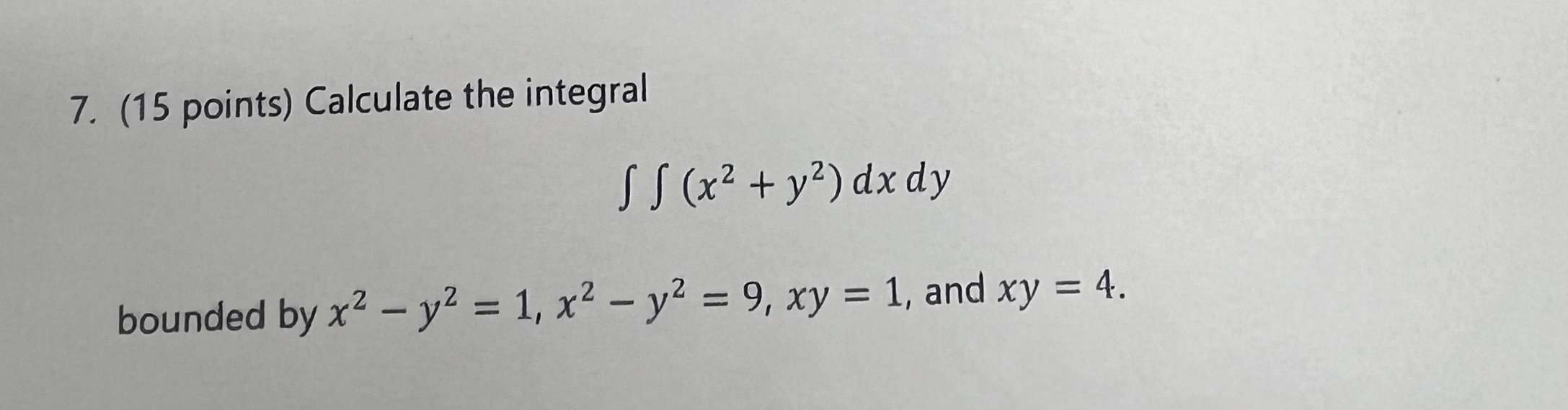 Solved (15 ﻿points) ﻿Calculate the | Chegg.com