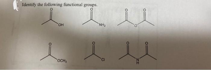 Solved Identify the following functional groups. i OH NH2 | Chegg.com