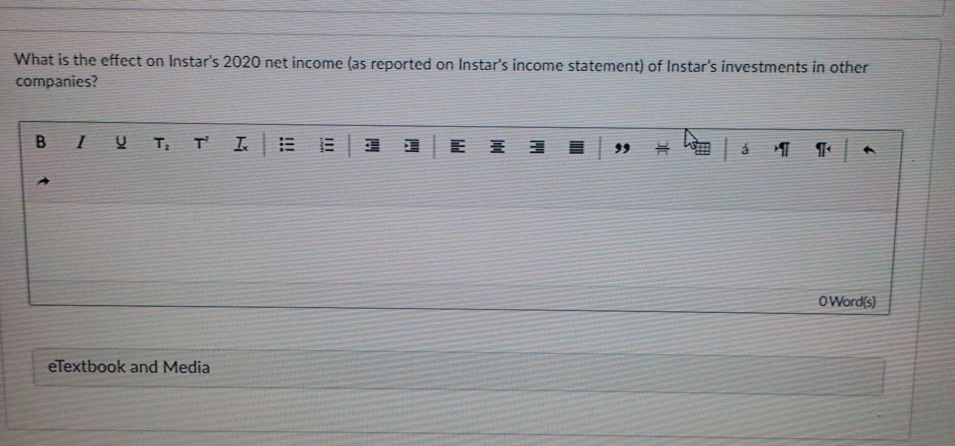 Solved Instar Company has several investments in the | Chegg.com