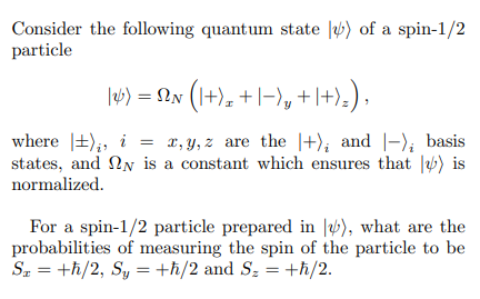 Solved Consider the following quantum state |ψ: of a | Chegg.com