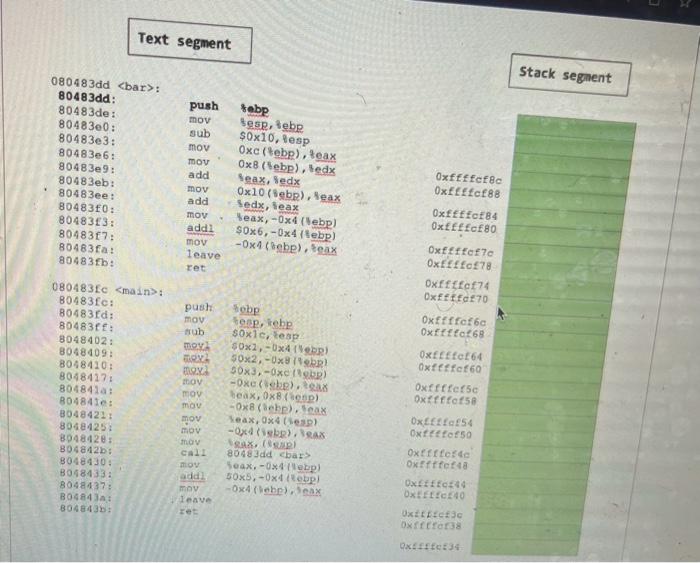Solved (gdb) info registers eax ecx edx ebx esp ebp | Chegg.com Solved (gdb) info registers eax ecx edx ebx esp ebp | Chegg.com
