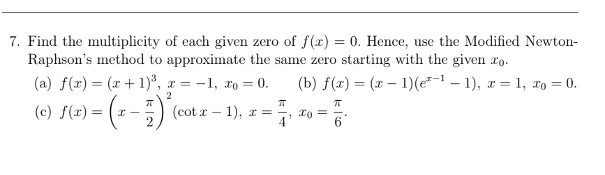 Solved Please solve it on paper neatly!Find the multiplicity | Chegg.com