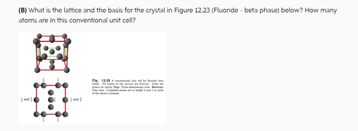 Solved (B) ﻿What is the lattice and the basis for the | Chegg.com