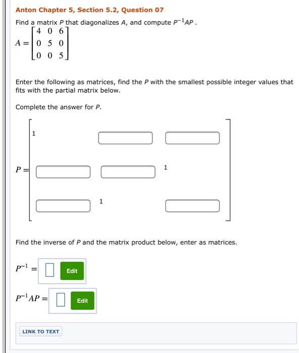 Solved Anton Chapter 5, Section 5.2, Question 07 Find a | Chegg.com