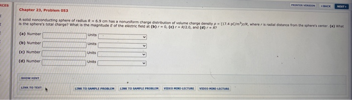 Solved RCES PRINTER VERSION BACK NERT Chapter 23, Problem | Chegg.com
