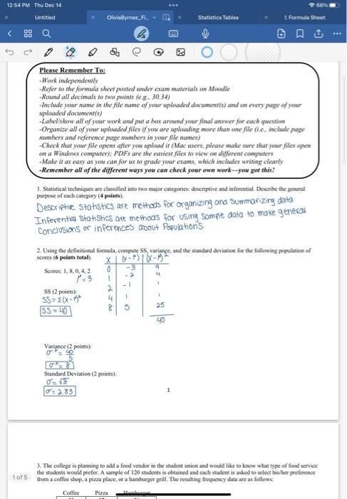 Solved Please Remember To: -Work independently -Refer to the | Chegg.com