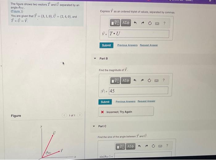 Solved Vector A=2i^+3j^ and vector B=2i^−3j^+4k^ What is the | Chegg.com
