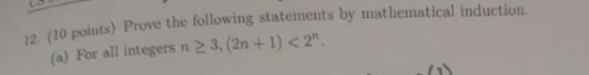 Solved (10 points) Prove the following statements by | Chegg.com Solved (10 points) Prove the following statements by | Chegg.com
