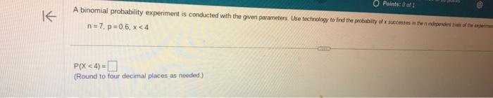 Solved n=7,p=0.6,x
