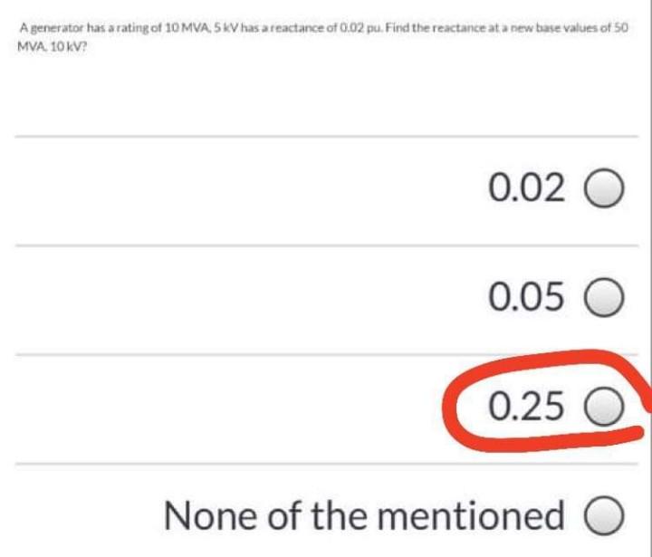 Solved The per-unit synchronous reactance of a generator on | Chegg.com