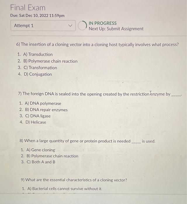 Solved 24 When Using Reverse Transcriptase Dna Is Made 0830