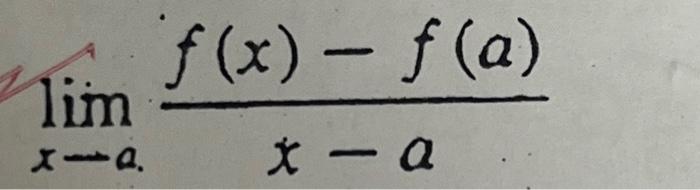 Solved limx→ax−af(x)−f(a) | Chegg.com
