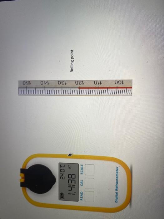 Solved determine the refractive index and boiling point | Chegg.com