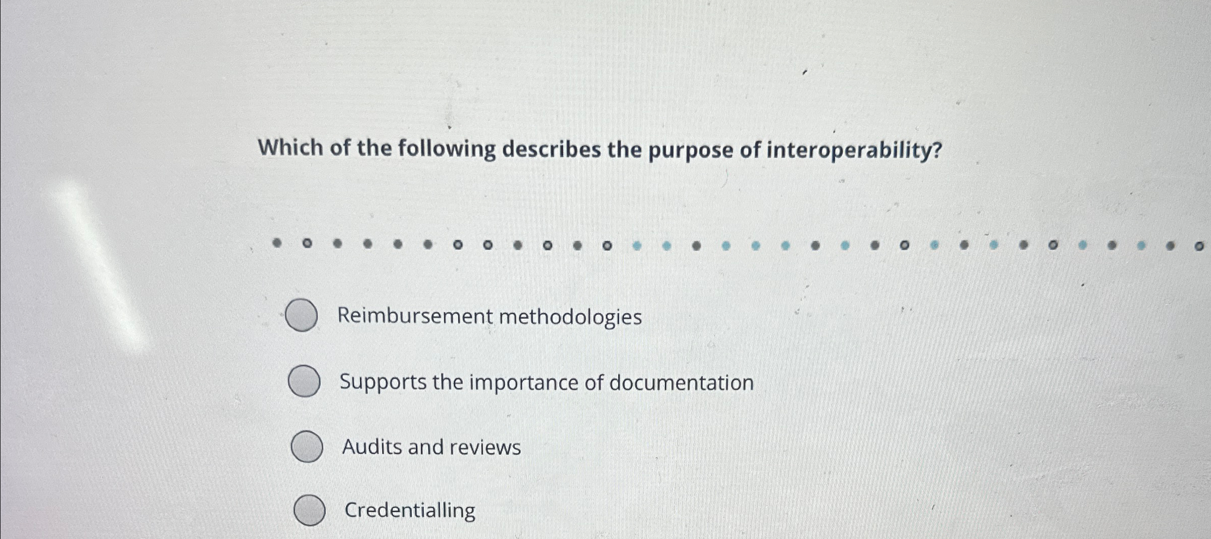 Solved Which of the following describes the purpose of | Chegg.com