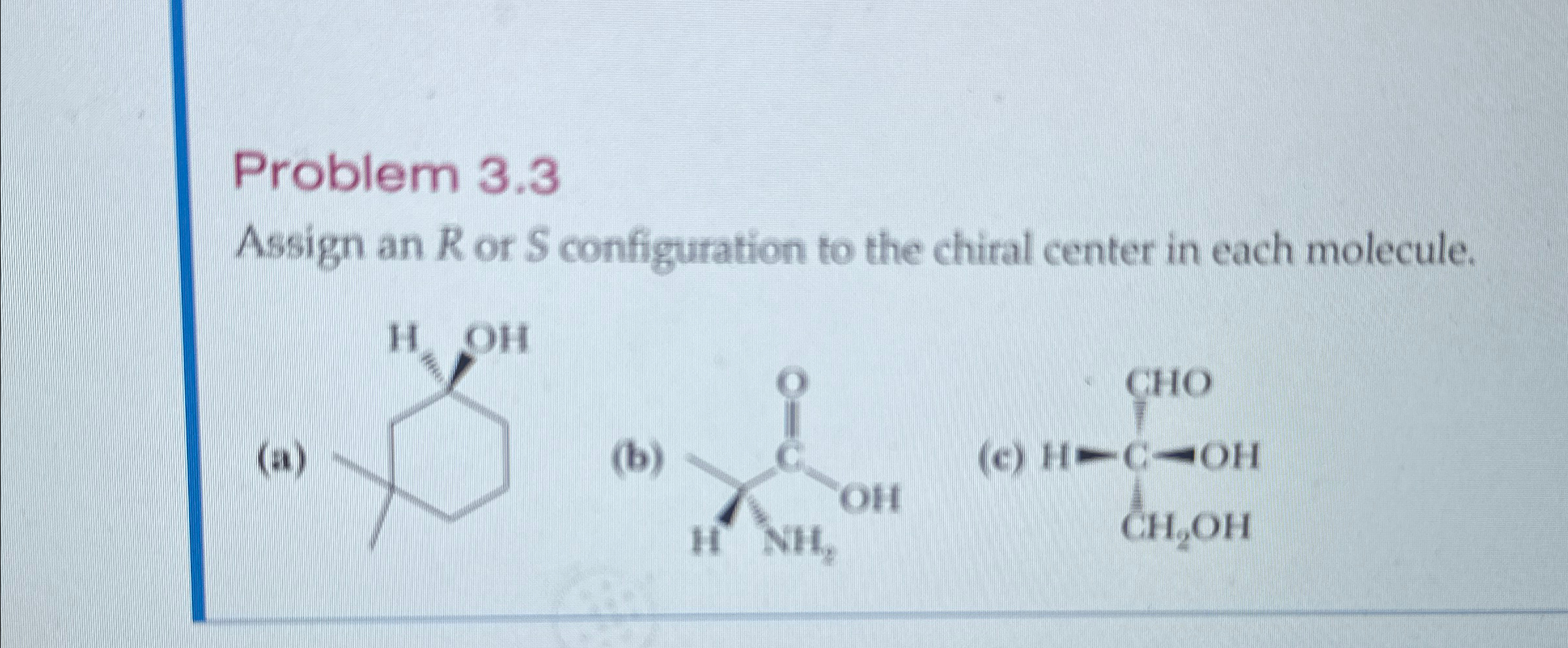 Solved Problem 3.3Assign an R ﻿or S ﻿configuration to the | Chegg.com