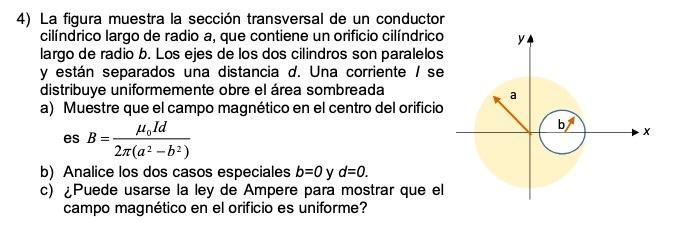 Solved 4) La figura muestra la sección transversal de un | Chegg.com