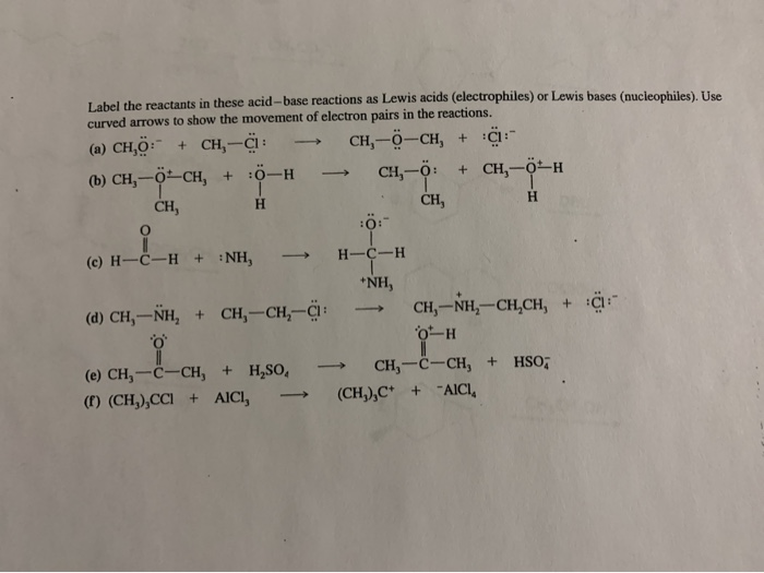 Solved Label the reactants in these acid-base reactions as | Chegg.com