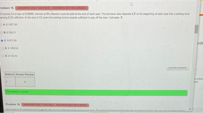 Solved 0 points) On a lonn of 516000 , interest at 9% | Chegg.com