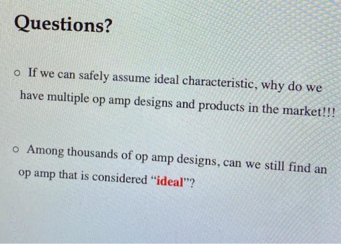 Solved Questions? o If we can safely assume ideal | Chegg.com