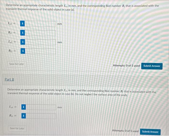 Solved For each of the following cases, determine an | Chegg.com