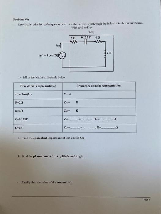 Solved Problem #4: Use circuit reduction techniques to | Chegg.com