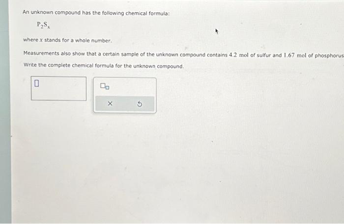 Solved An unknown compound has the following chemical | Chegg.com