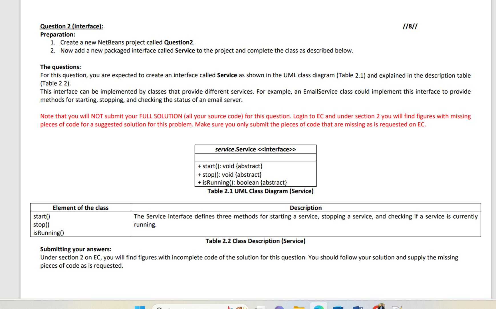 Solved Question 2 (Interface):Preparation:Create a new | Chegg.com