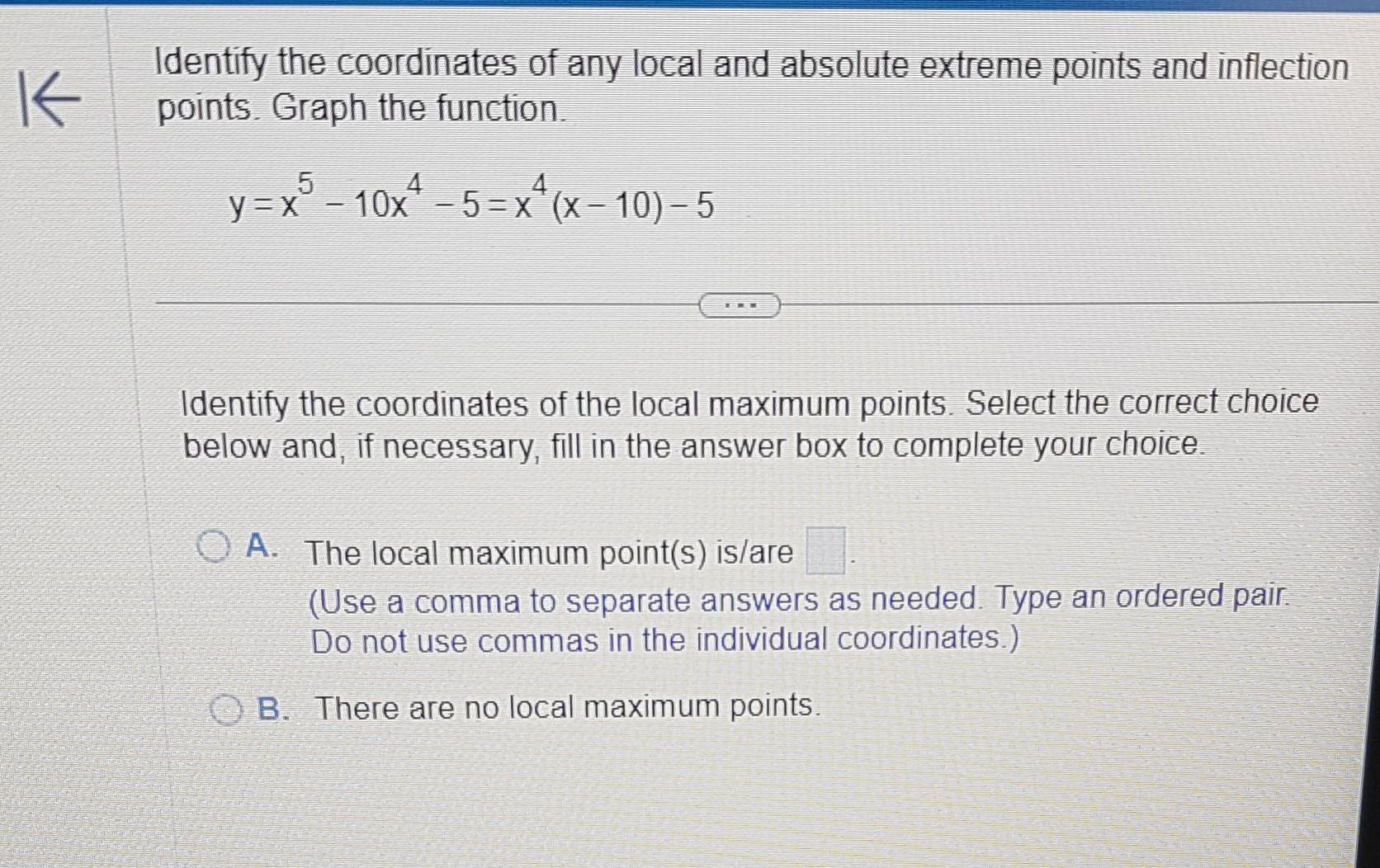 Solved dentify the coordinates of any local and absolute | Chegg.com