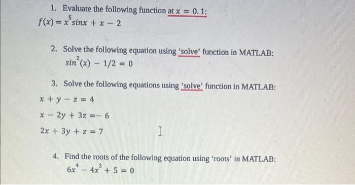 Solved 1. Evaluate the following function at x=0.1 : | Chegg.com