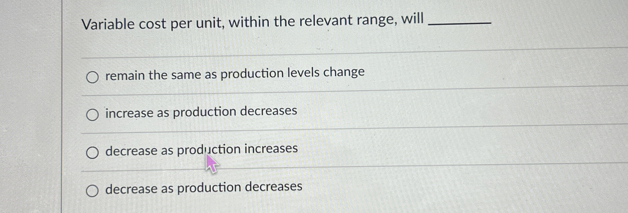 Solved Variable cost per unit, within the relevant range, | Chegg.com