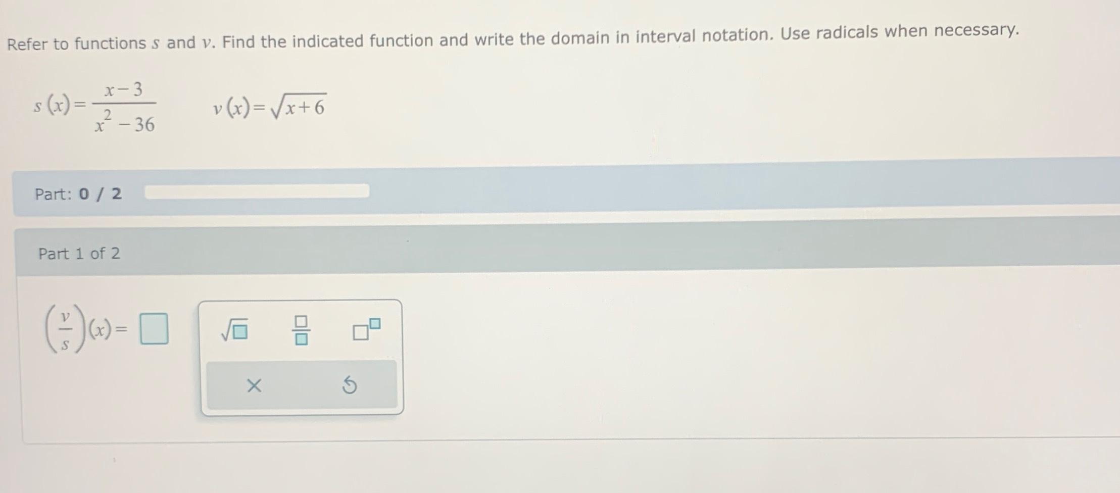 Solved Refer to functions s ﻿and v. ﻿Find the indicated | Chegg.com