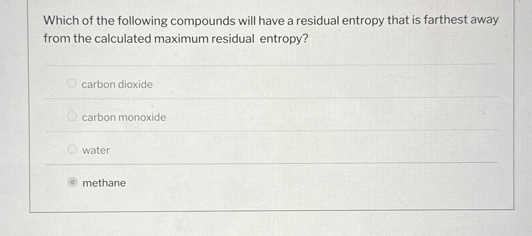 Solved Which of the following compounds will have a residual | Chegg.com