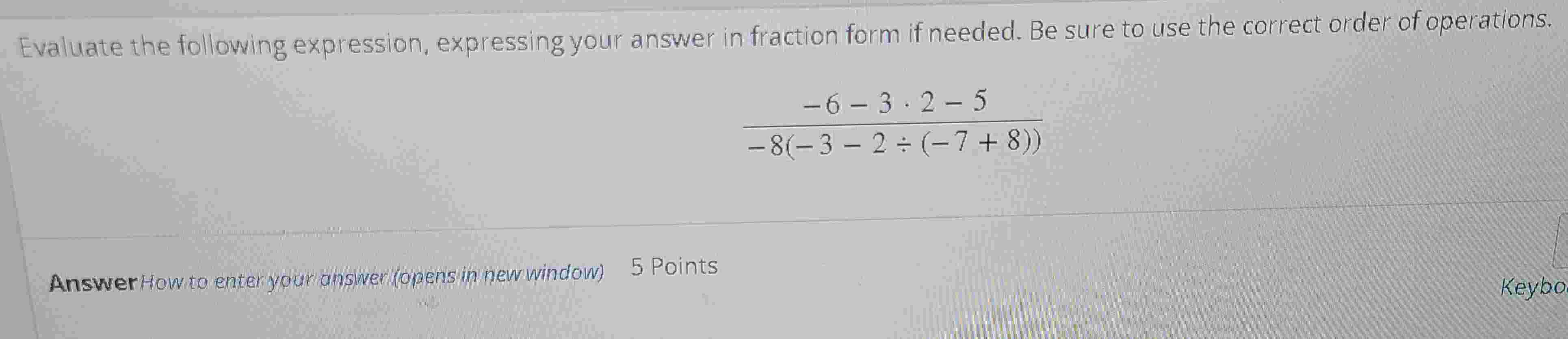 Solved Evaluate the following expression, expressing your | Chegg.com