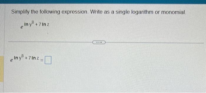 Solved Use the properties of logarithms to write the | Chegg.com