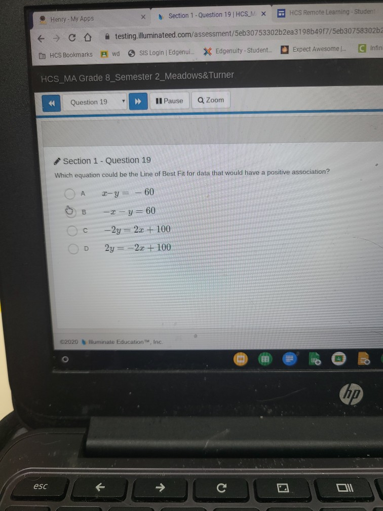 Solved Henry - My Apps Section 1 - Question 19 HCS_M X HCS | Chegg.com