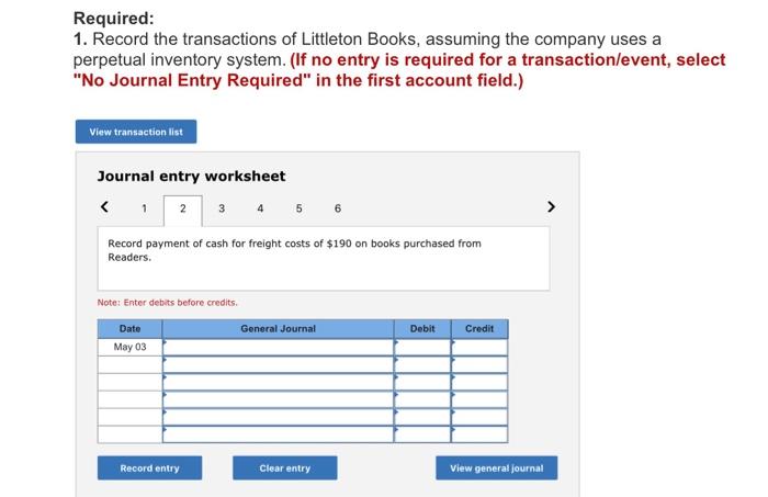Solved Required: 1. Record the transactions of Littleton | Chegg.com