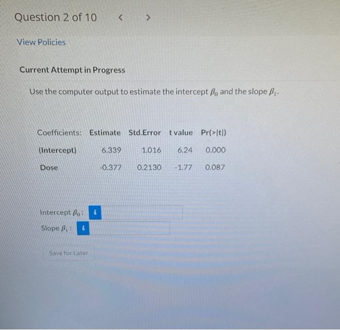 Solved Current Attempt in Progress Use the computer output | Chegg.com