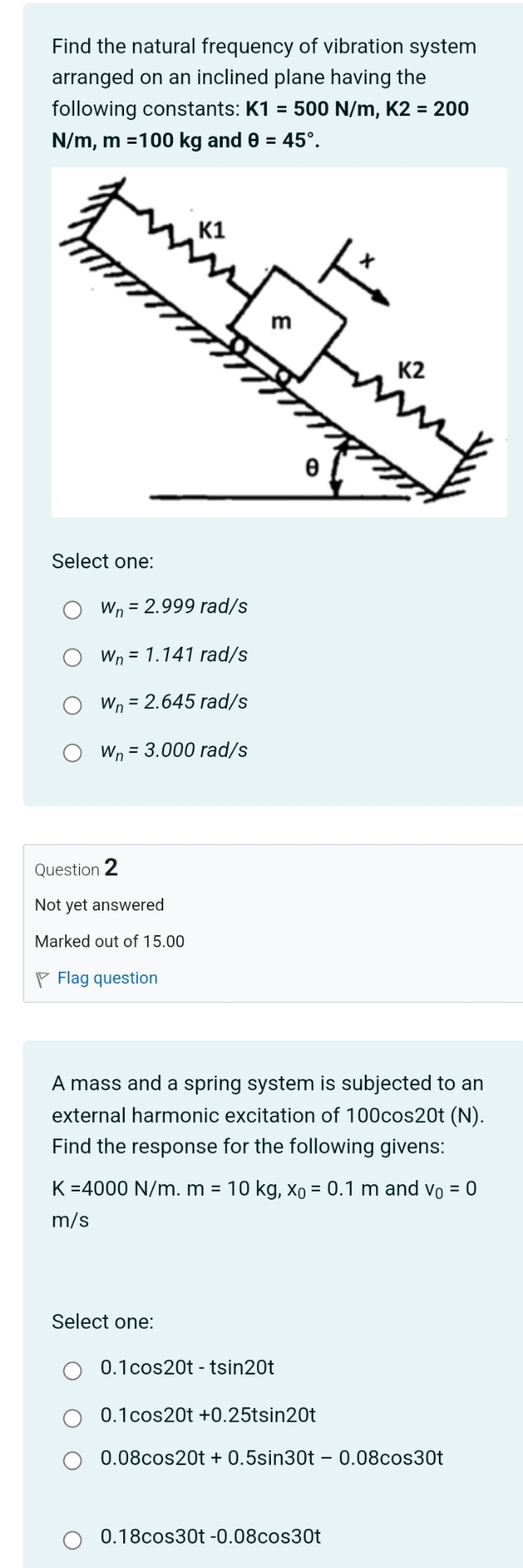Solved solve the 2 ﻿question and choose the right answer | Chegg.com