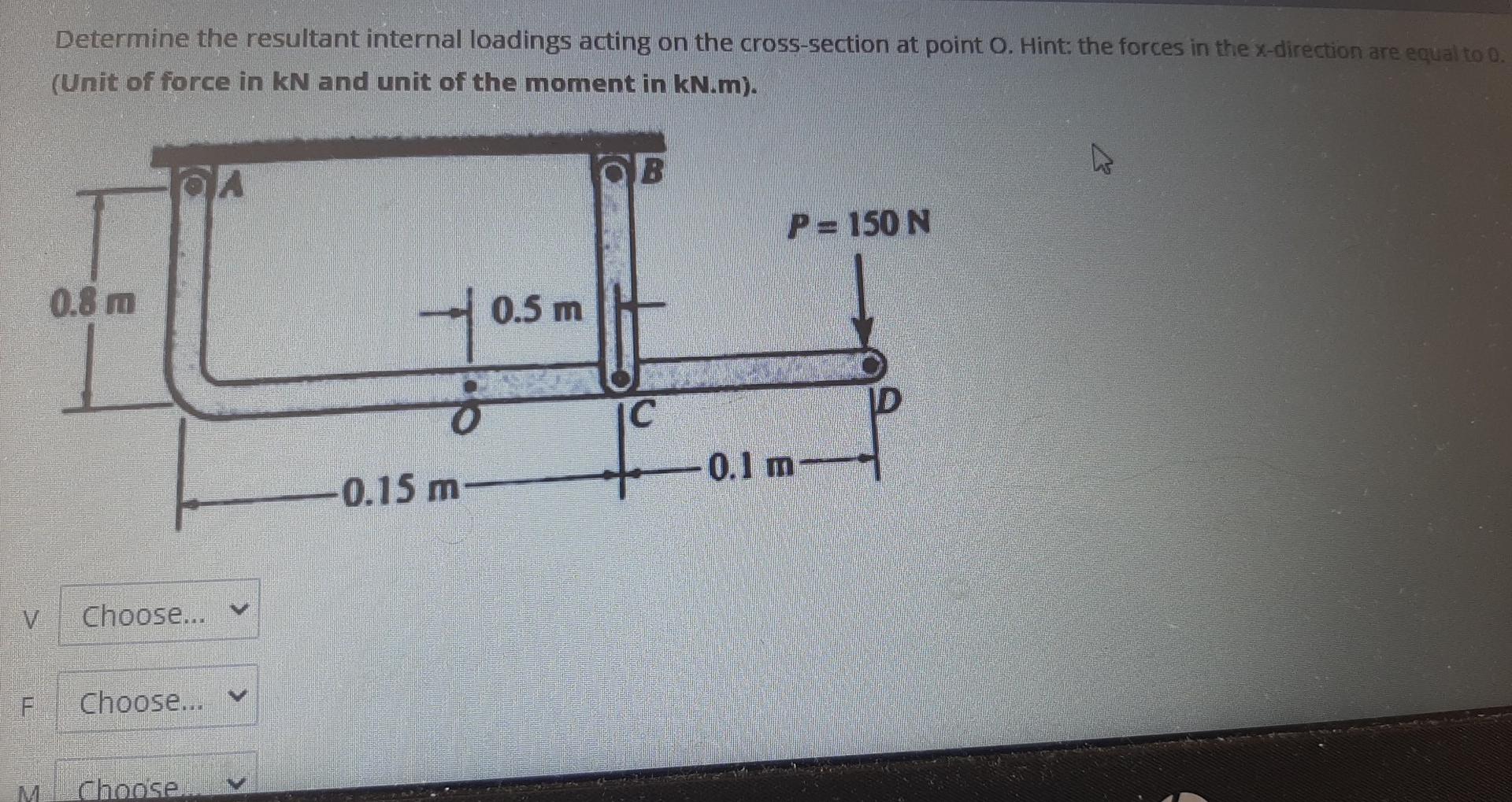 Solved Determine the resultant internal loadings acting on | Chegg.com