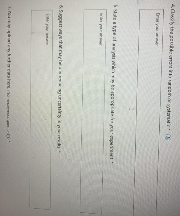 Solved 4. Classify the possible errors into random or | Chegg.com