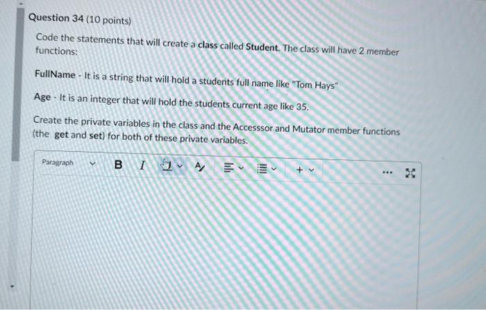 Solved Question 31 10 Points The Structure Car Is Declared