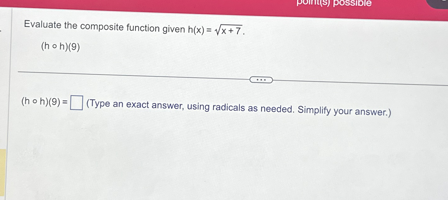 Solved Evaluate the composite function given | Chegg.com