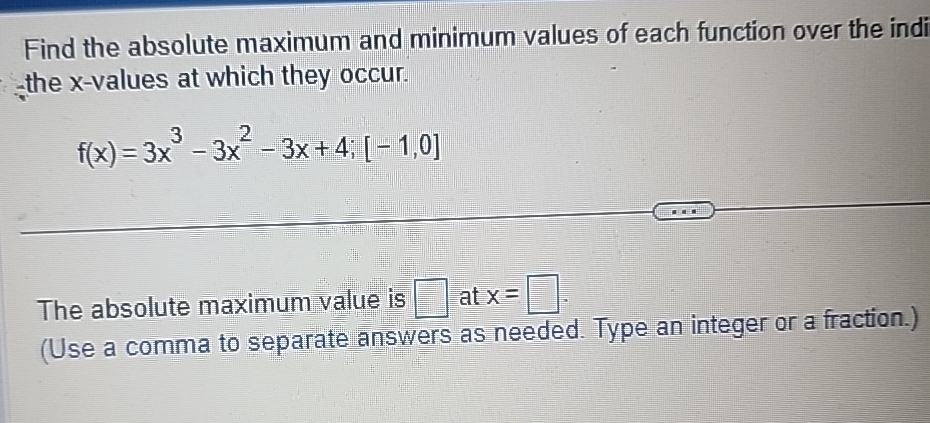 Solved Find The Absolute Maximum And Minimum Values Of Each