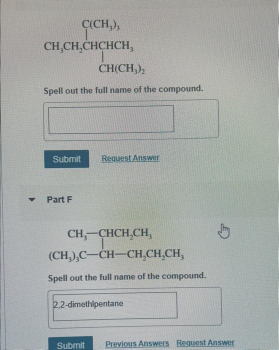 Solved Spell out the full name of the compound Spell | Chegg.com