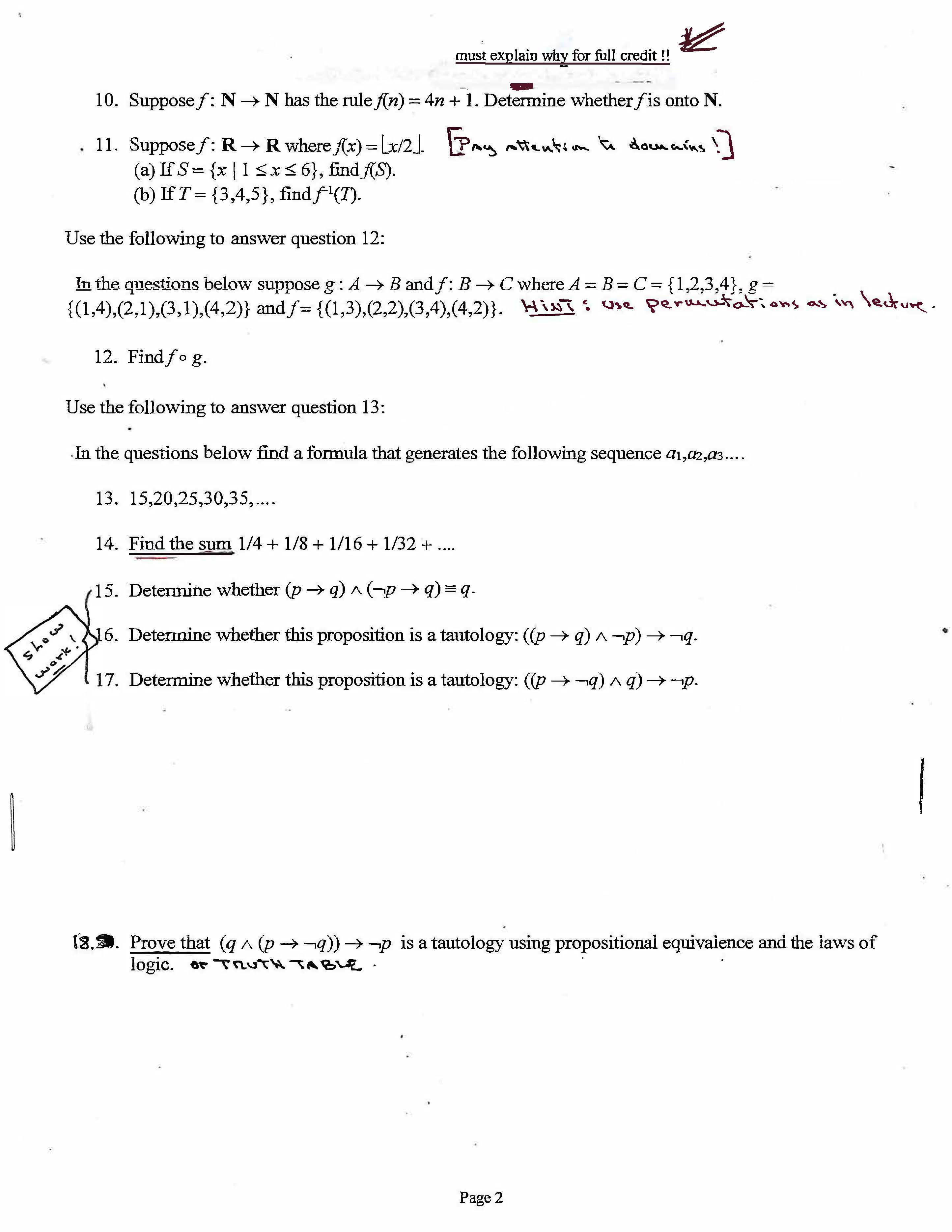 Solved Suppose f:N→N ﻿has the rule f(n)=4n+1. ﻿Determine | Chegg.com