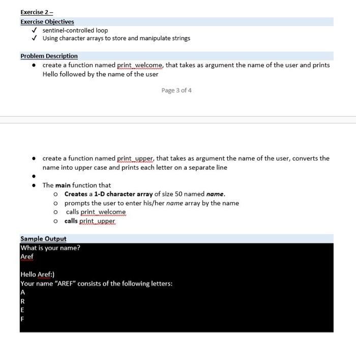 Solved Exercise 2 - Exercise Objectives | Chegg.com